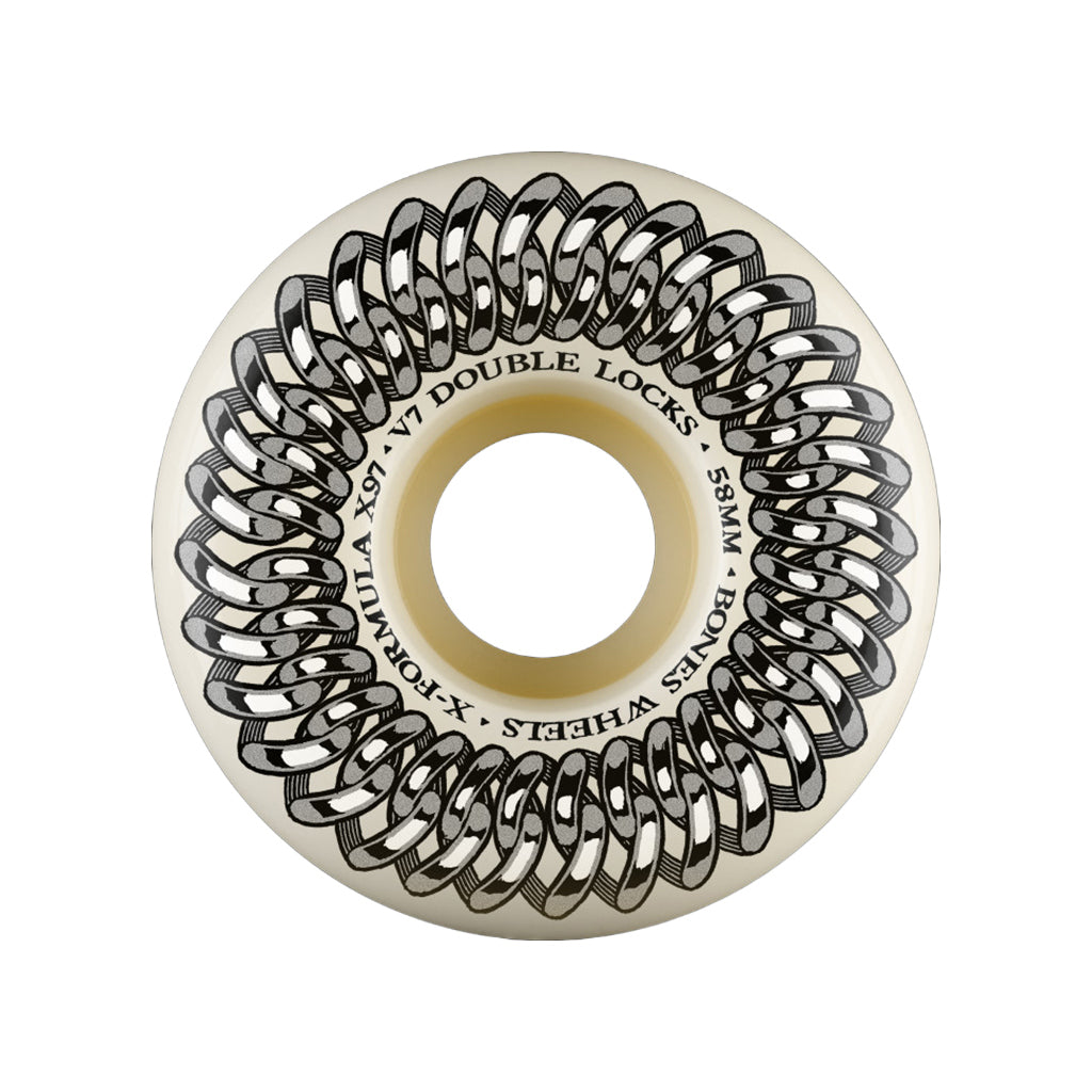 Bones | X-Formula V7 Double Lock Skateboard Wheels. 58mm x 97a ...