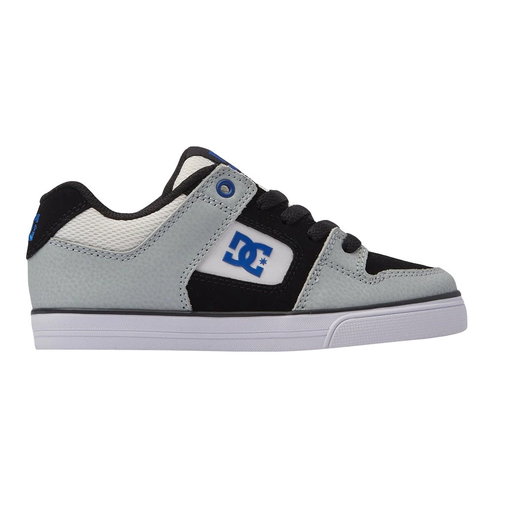 DC | Boys / Youth Pure Skate Shoes. White / Blue / Grey – Momentum Skate