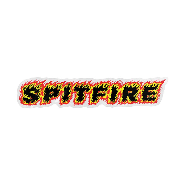 Spitfire | Flames Script Sticker. 11.0" x 2.0" – Momentum Skate