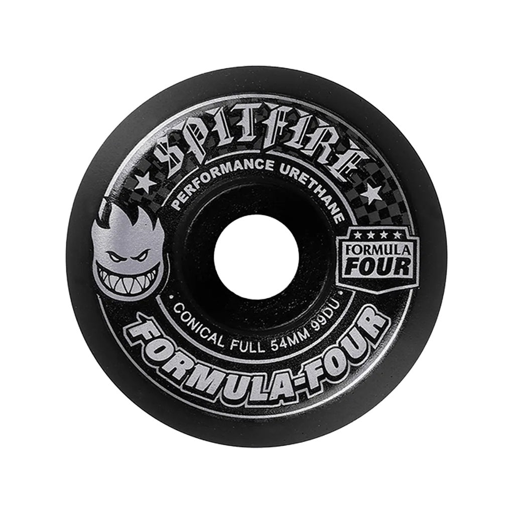 Spitfire | Formula Four F4 Conical Full Skateboard Wheels. Black / 54m ...