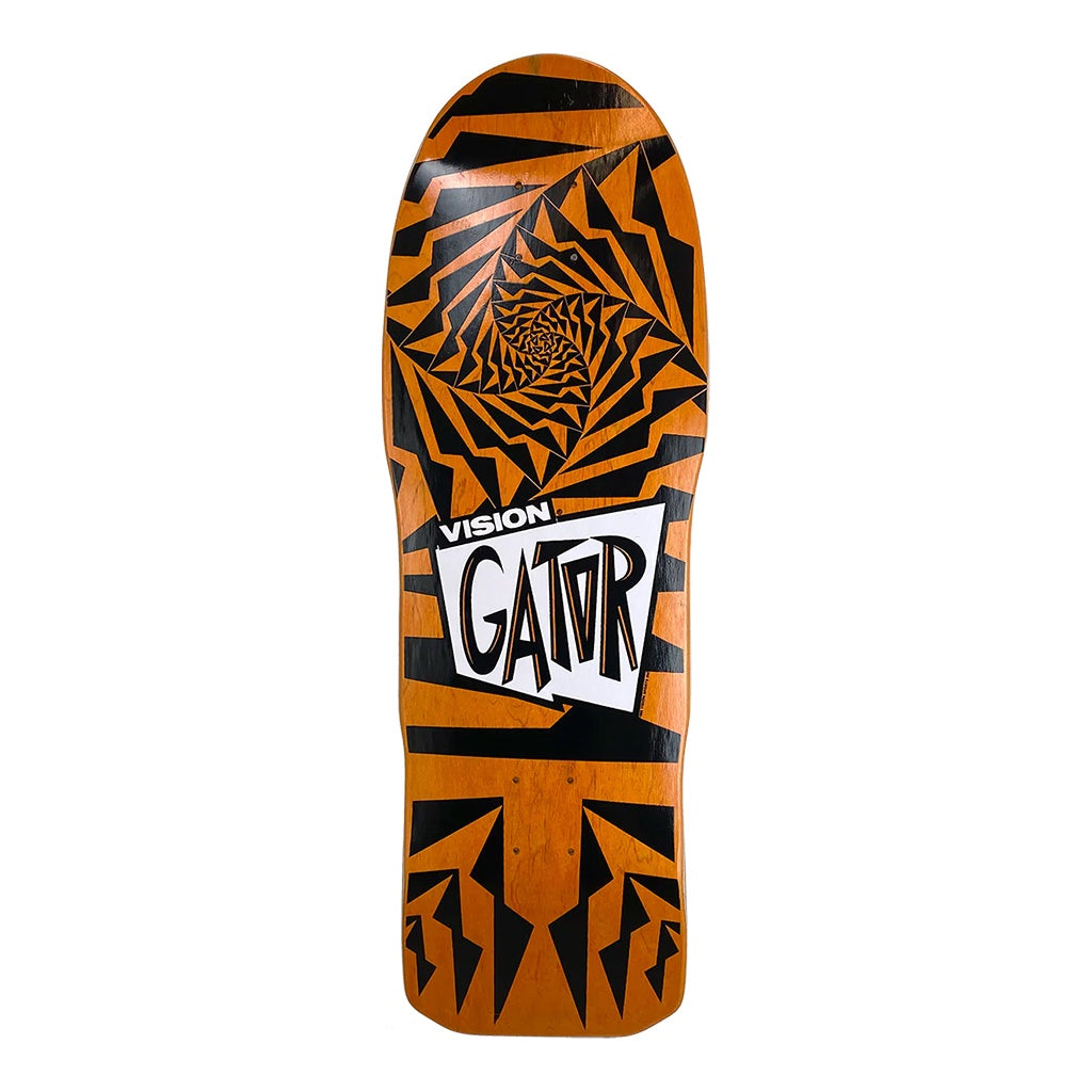 Vision | Gator II Modern Concave Re-Issue Skateboard Deck. Orange Stai ...