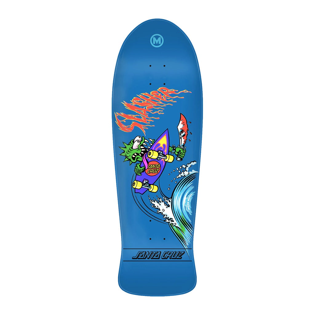 SANTA CRUZ X KEITH MEEK | OG SLASHER 2024 REISSUE SKATEBOARD DECK. BLU ...