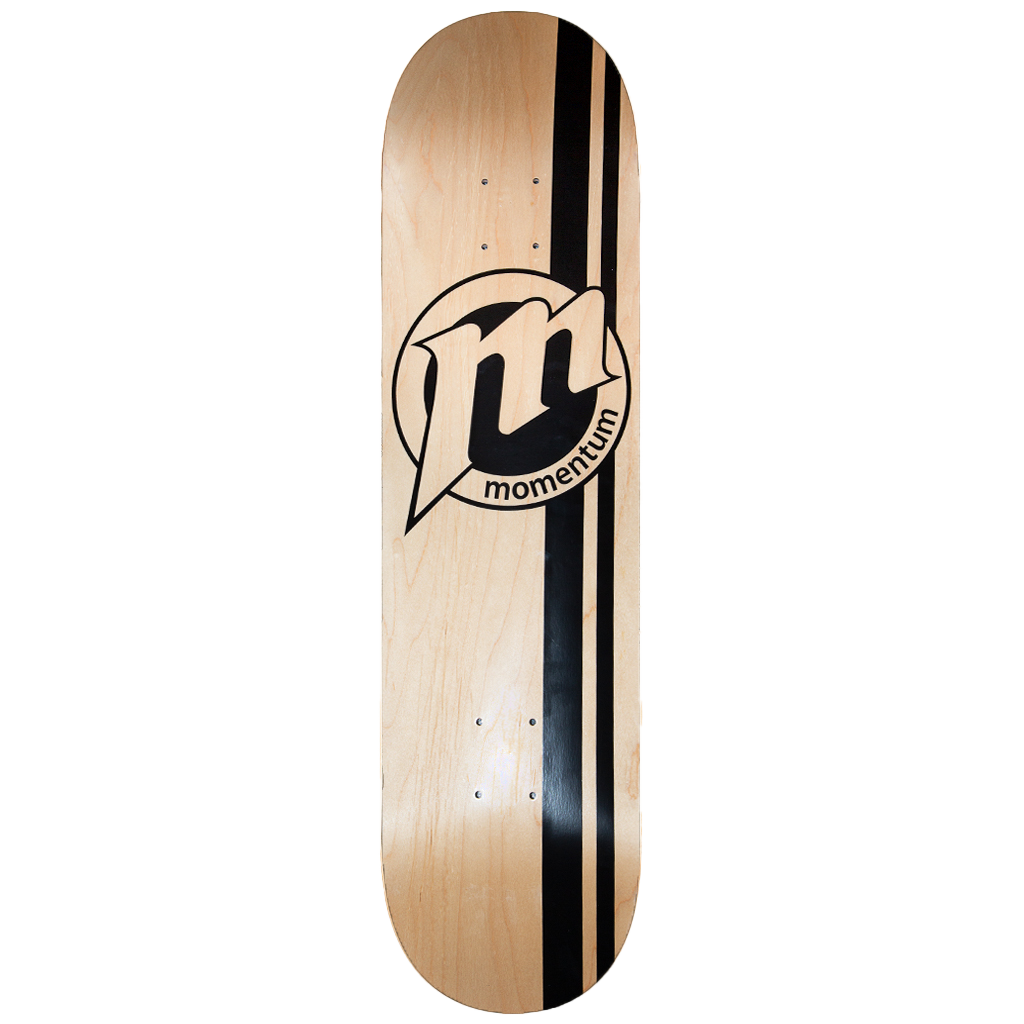 Momentum | Circle Logo Rock Maple Skateboard Deck. Natural-Black / 8.0 ...